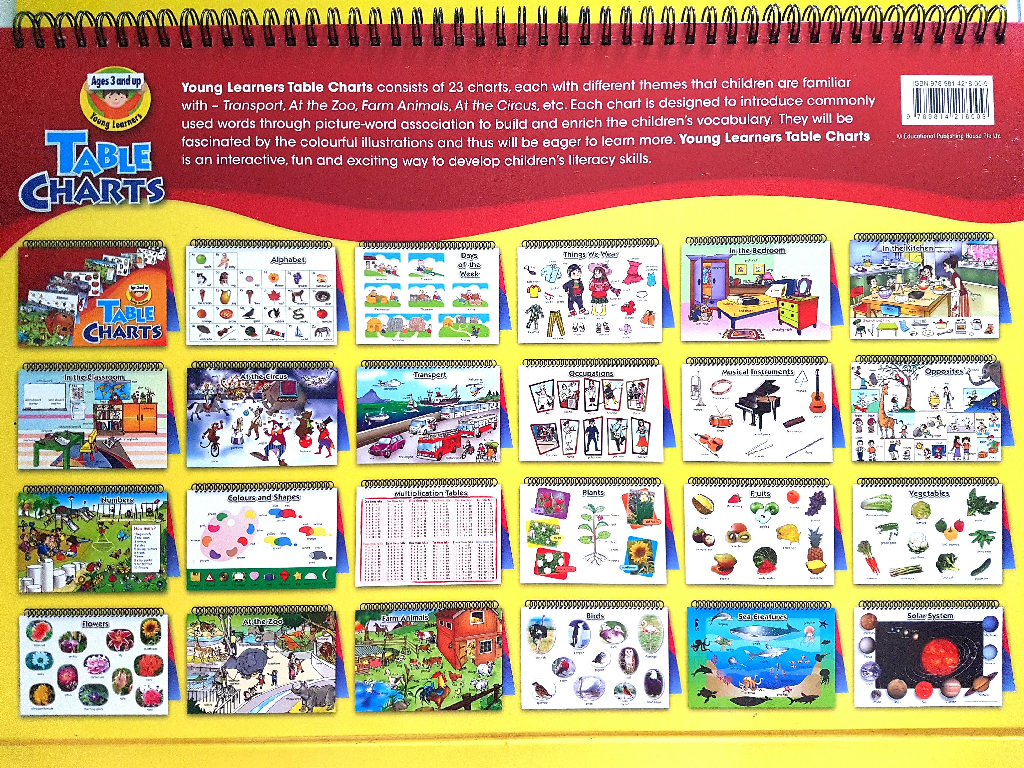 Young Learners Table Chart, Hobbies & Toys, Books & Magazines ...