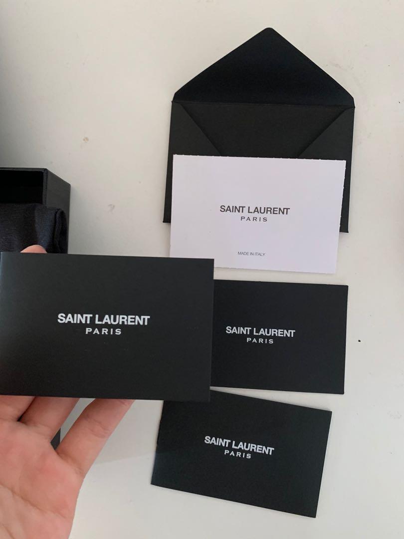 Authentic Ysl Black Leather Card Holder, Luxury, Bags & Wallets on ...