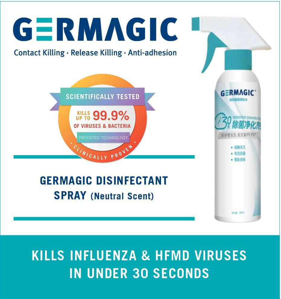 GERMAGIC Award Winning Disinfectant 300ml Spray, Car Accessories ...
