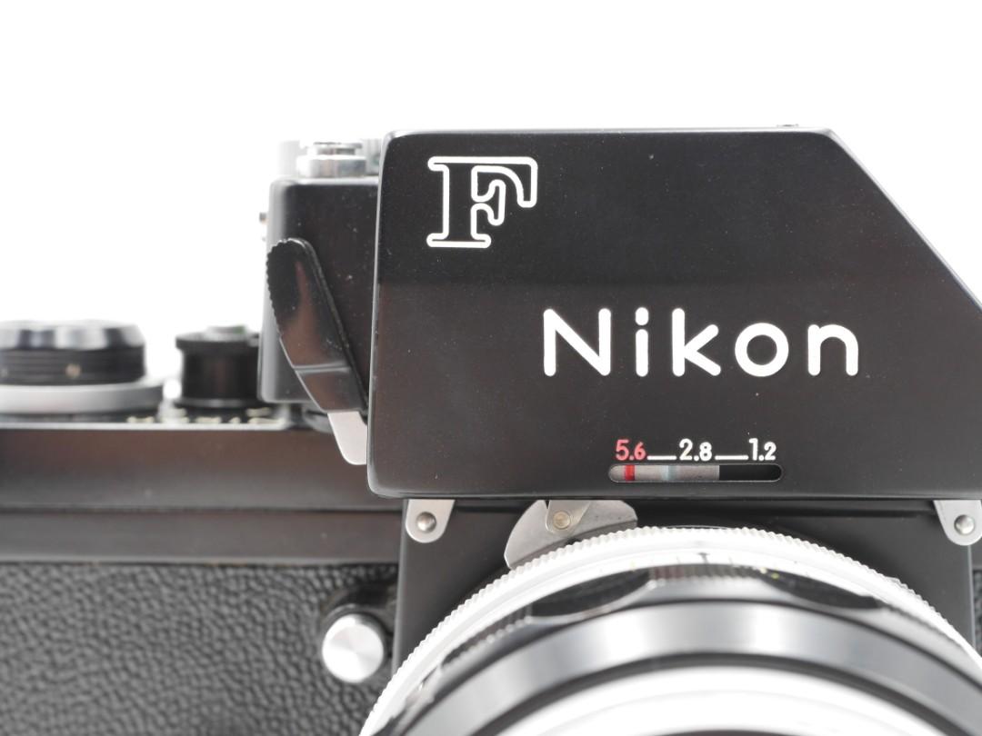 RARE Black Nikon F film SLR + TTL Photomic + Nikon 50mm F1.4 lens ...