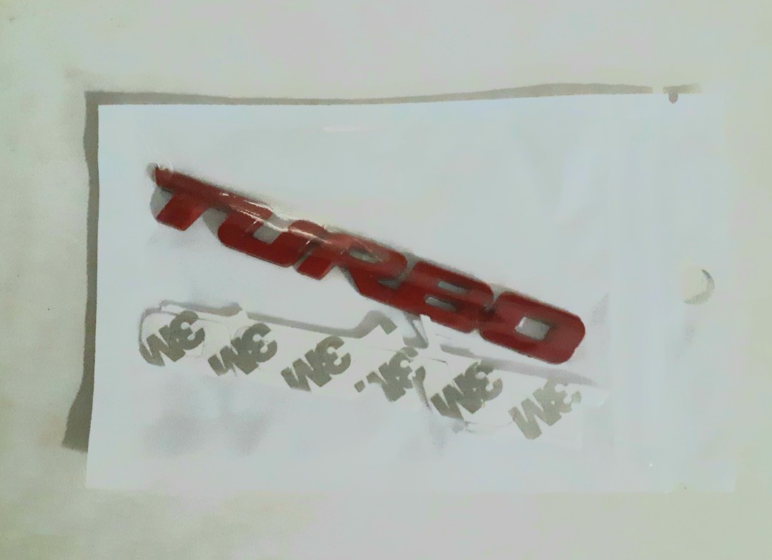 Metallic Turbo Sticker, Car Accessories, Accessories on Carousell