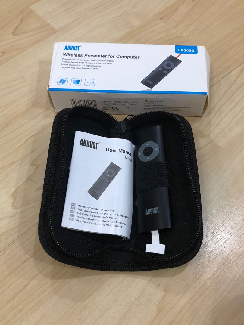 Wireless PowerPoint Clicker - August LP200 - Presenter, Everything Else on Carousell