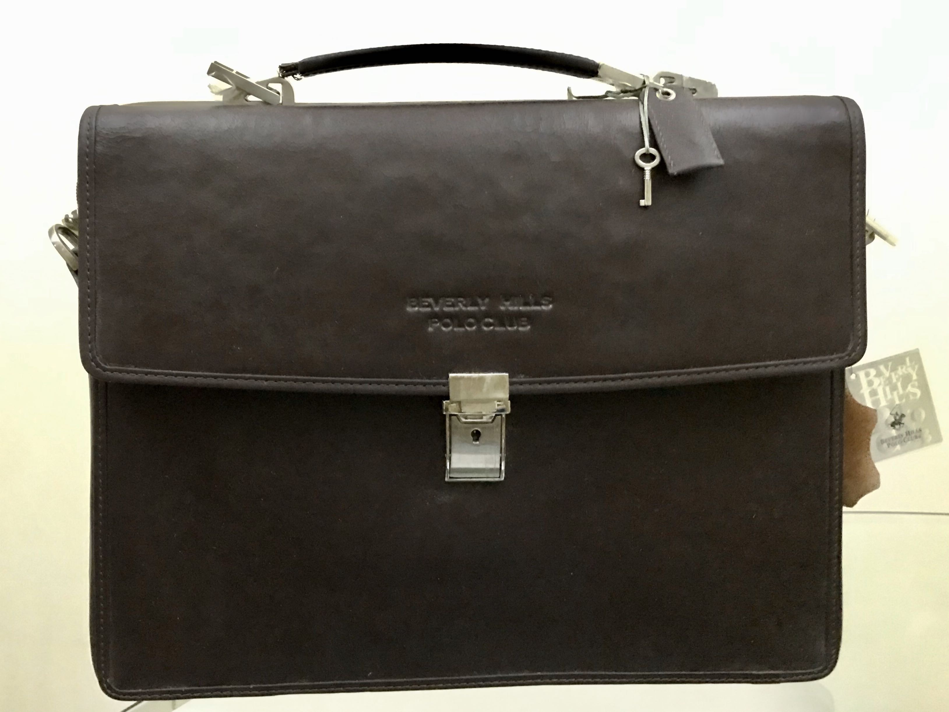 Vintage Leather Briefcase (Beverly Hills Polo Club), Hobbies & Toys ...