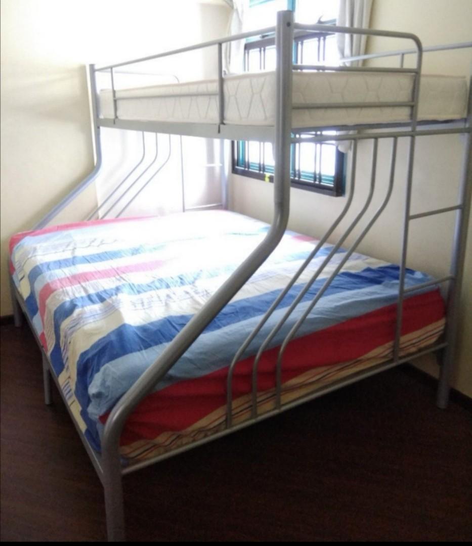 Double Decker Bed Frame, Furniture & Home Living, Furniture, Bed Frames ...