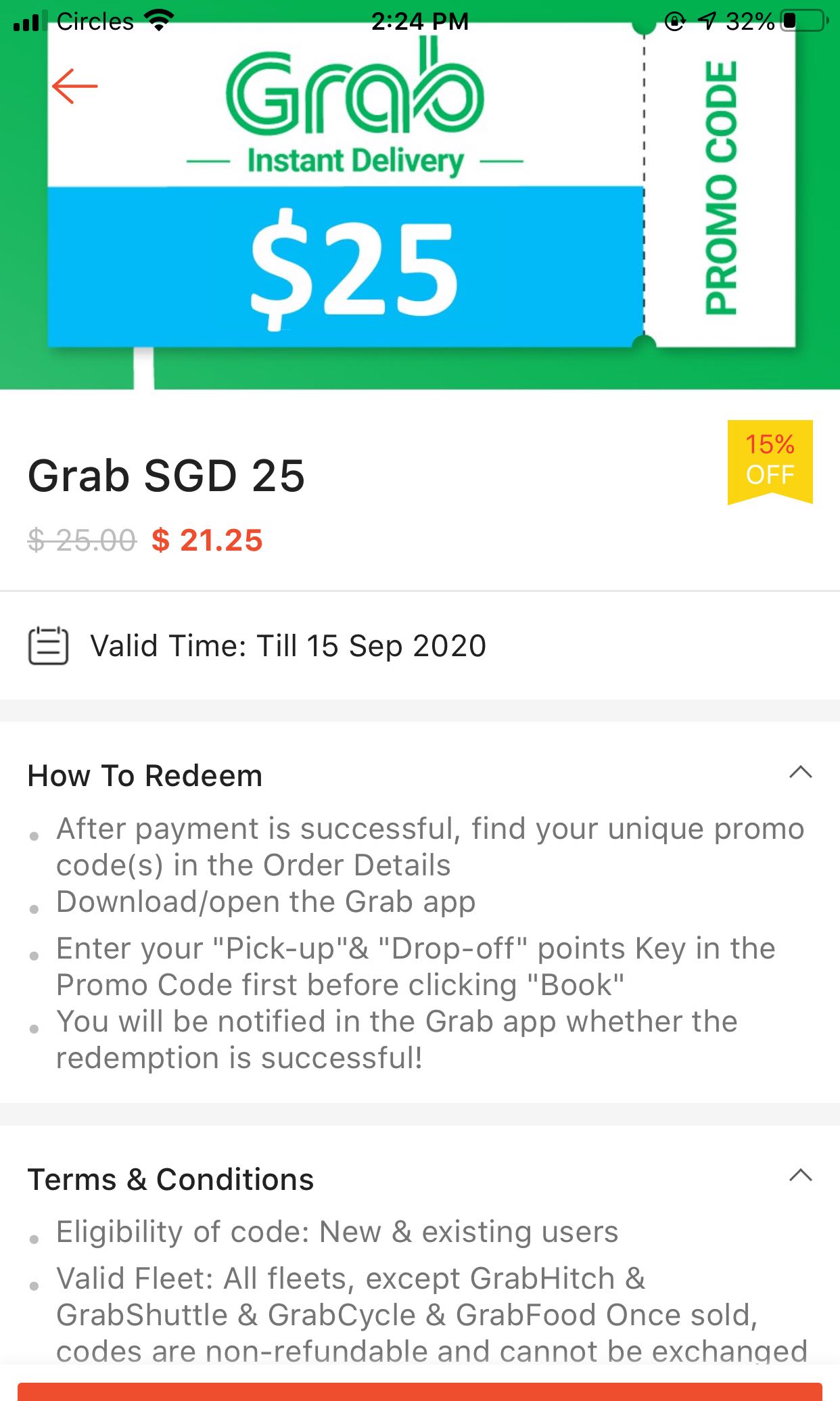 Grab Voucher $25, Tickets & Vouchers, Vouchers on Carousell