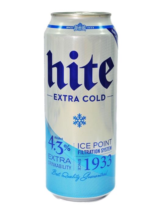 Hite Extra Cold Korean Beer 500ml, Food & Drinks, Alcoholic Beverages ...