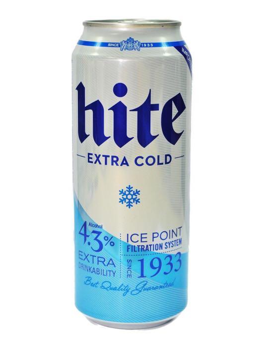 Hite Extra Cold Korean Beer 500ml, Food & Drinks, Alcoholic Beverages ...