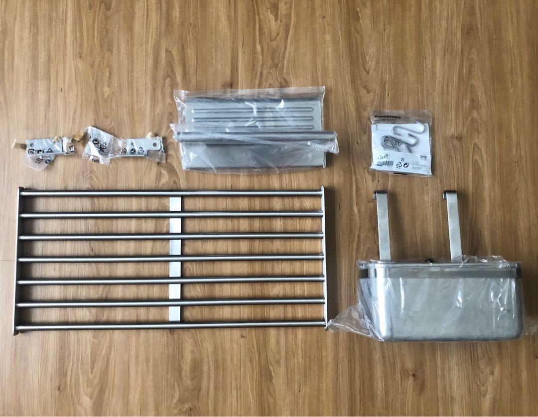 IKEA KUNGSFORS WALL RACK SET, Furniture & Home Living, Kitchenware ...