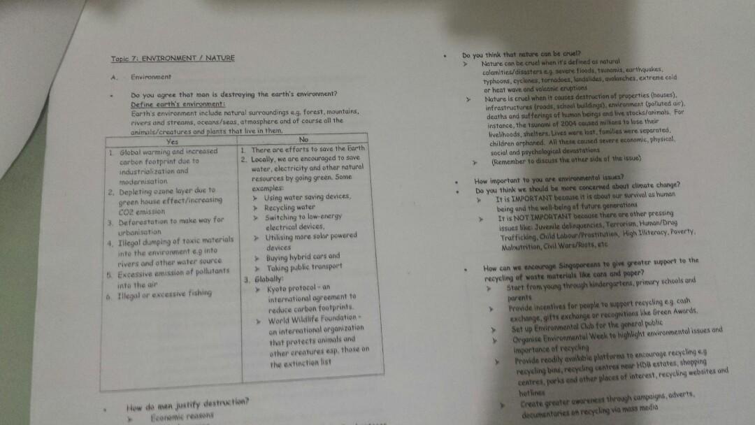 O-levels english oral notes, Hobbies & Toys, Books & Magazines ...