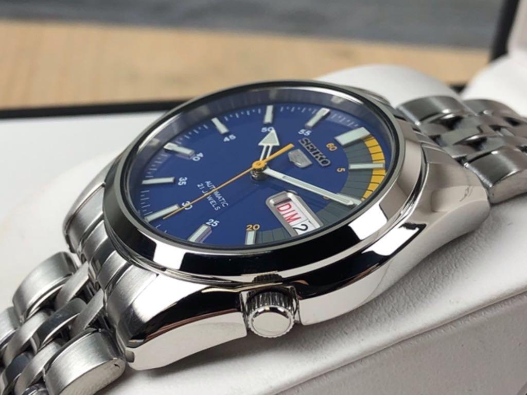 Seiko 5 SNK371 Automatic Steel Watch Speed Racer Blue SNK371K1 Brand ...