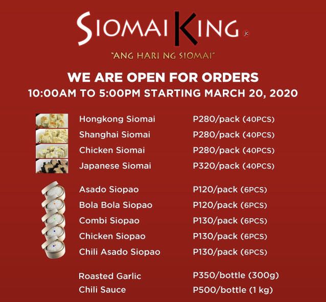 Siomai King & Siopao da King, Food & Drinks, Fresh Produce on Carousell