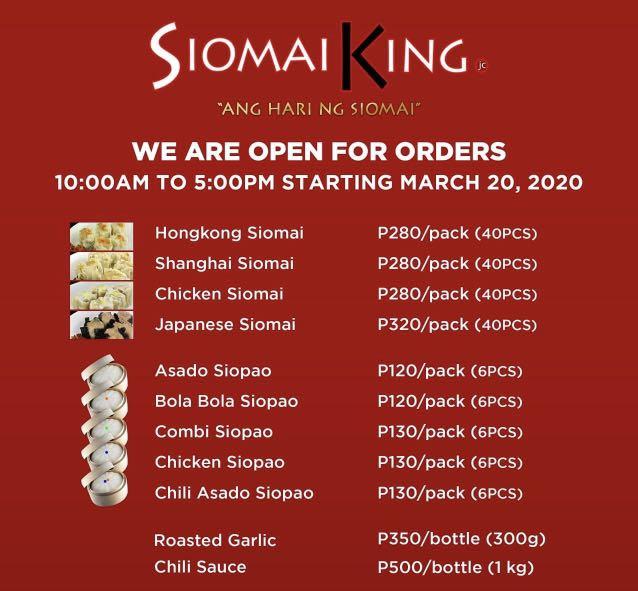 Siomai King & Siopao da King, Food & Drinks, Fresh Produce on Carousell