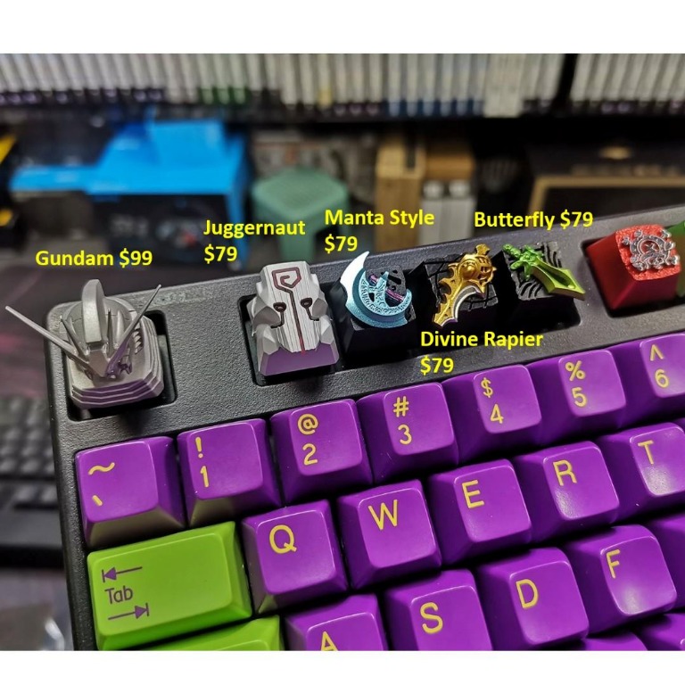 Zomo CNC Aluminium Artisan Keycaps - Dota 2 Edition, Computers & Tech ...