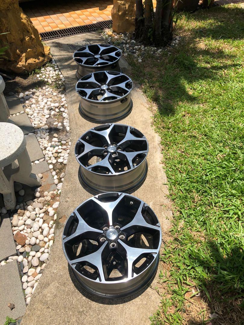 18 inch Enkei Subaru rims, Car Accessories, Tyres & Rims on Carousell