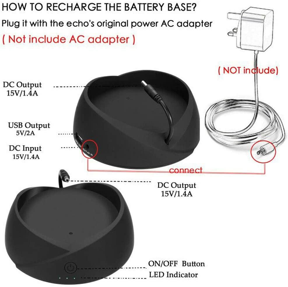 758) Gocybei Battery Base Compatible With Echo (2nd Gen.) and Echo Plus ...