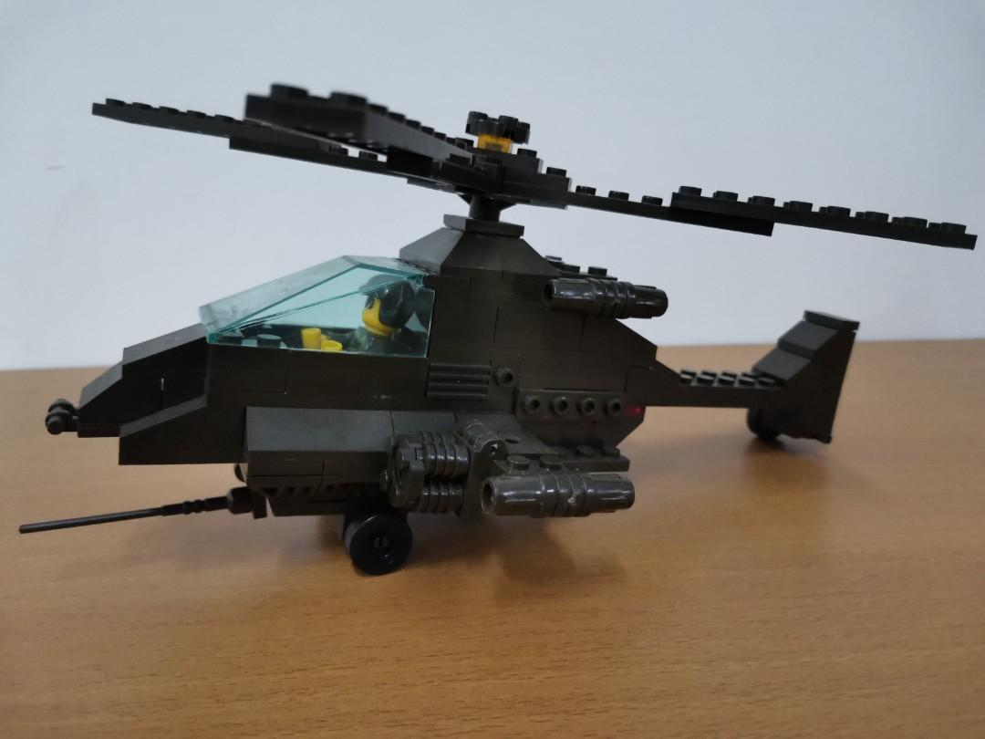 Apache helicopter with 1 mini figure lego compatible, Hobbies & Toys ...
