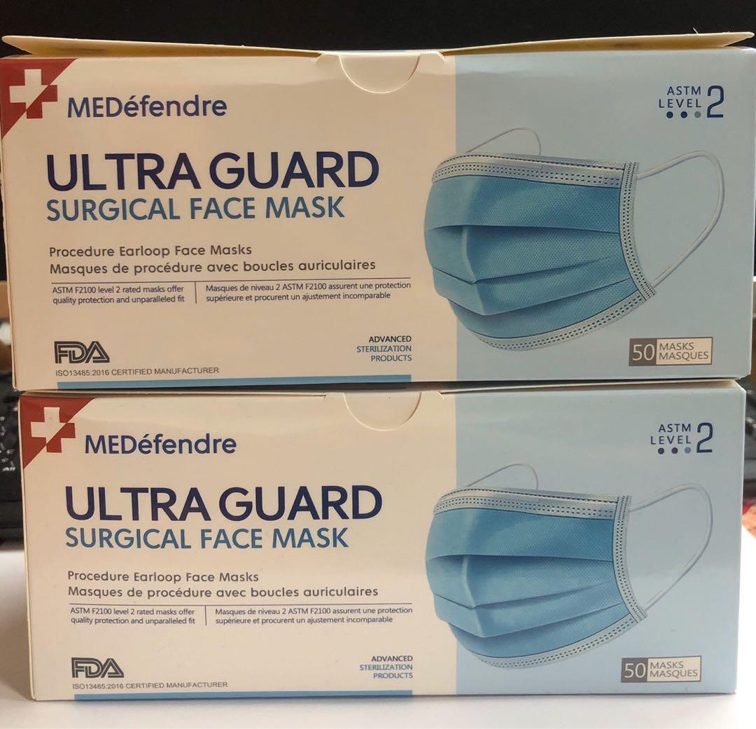 ASTM Level 2 Ultra Guard Surgical Face Mask, 其他, 其他 - Carousell