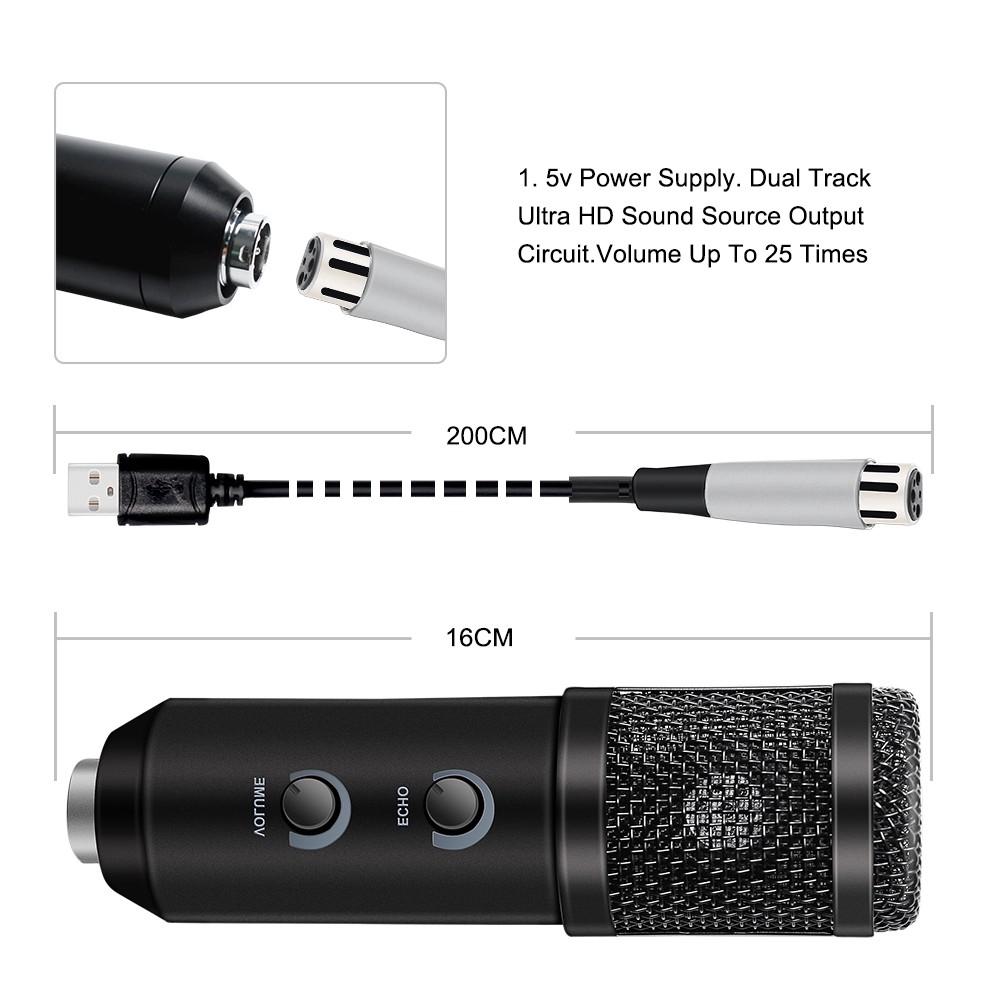 BM900 USB Microphone and Stand Condenser Mike mic bm 900, Audio ...