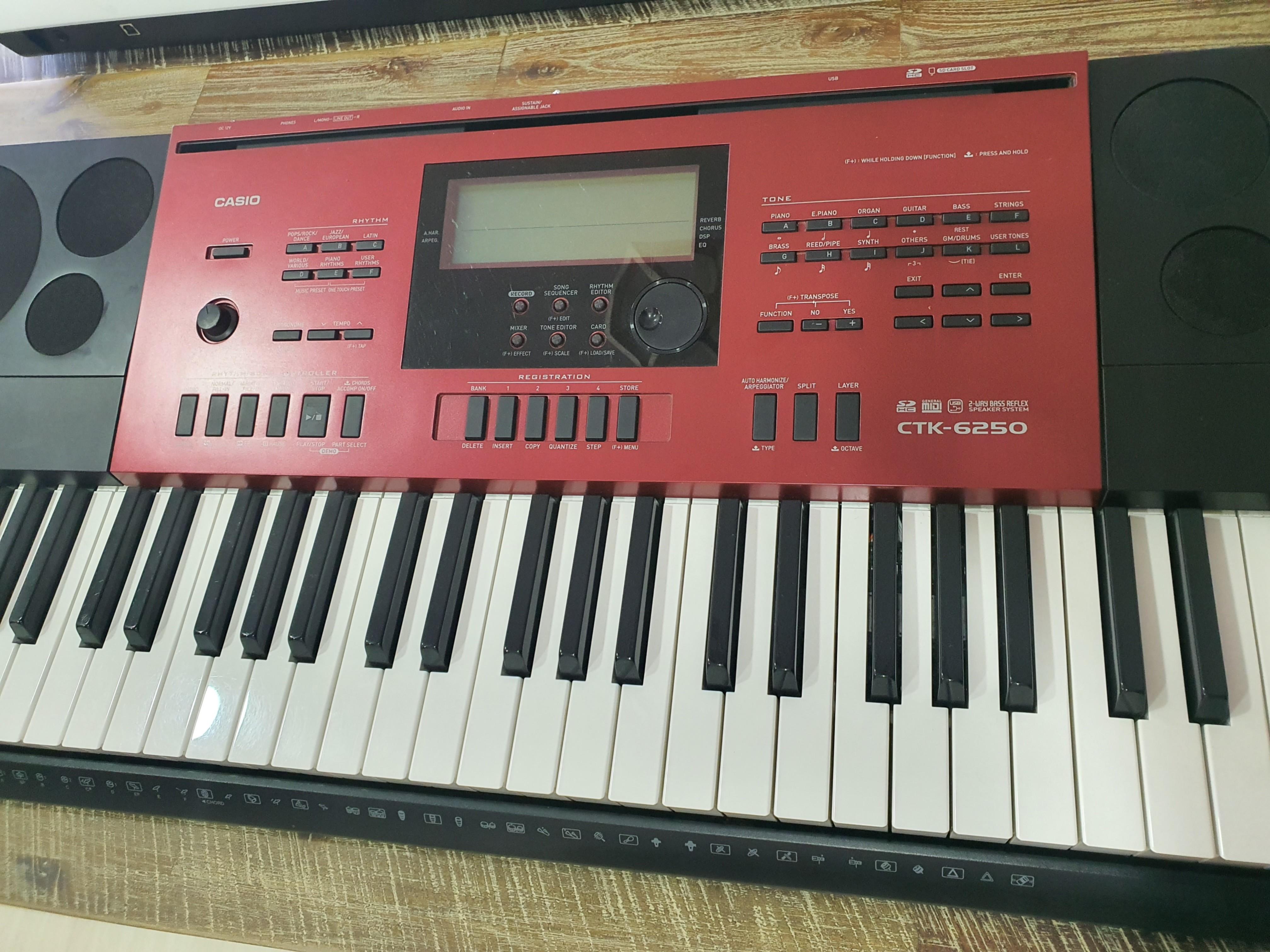 Casio Keyboard CTK-6250, Hobbies & Toys, Music & Media, Musical ...
