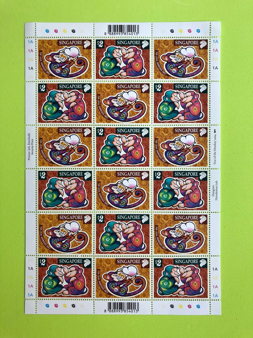 Monkey - Mint Sheet 2003, Hobbies & Toys, Memorabilia & Collectibles ...