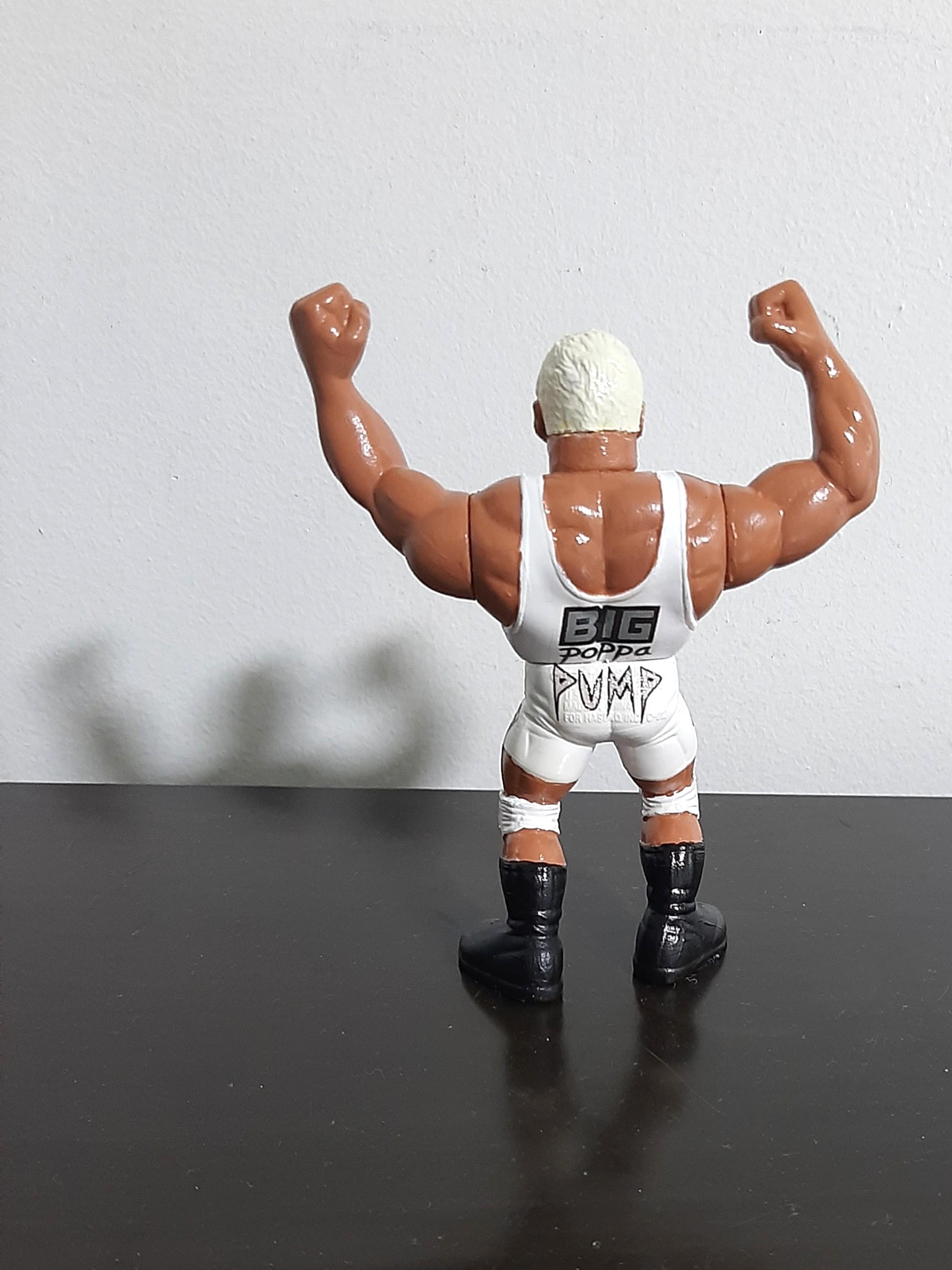 Custom WWF Big Poppa Pump Scott Steiner, Toys & Games, Bricks ...