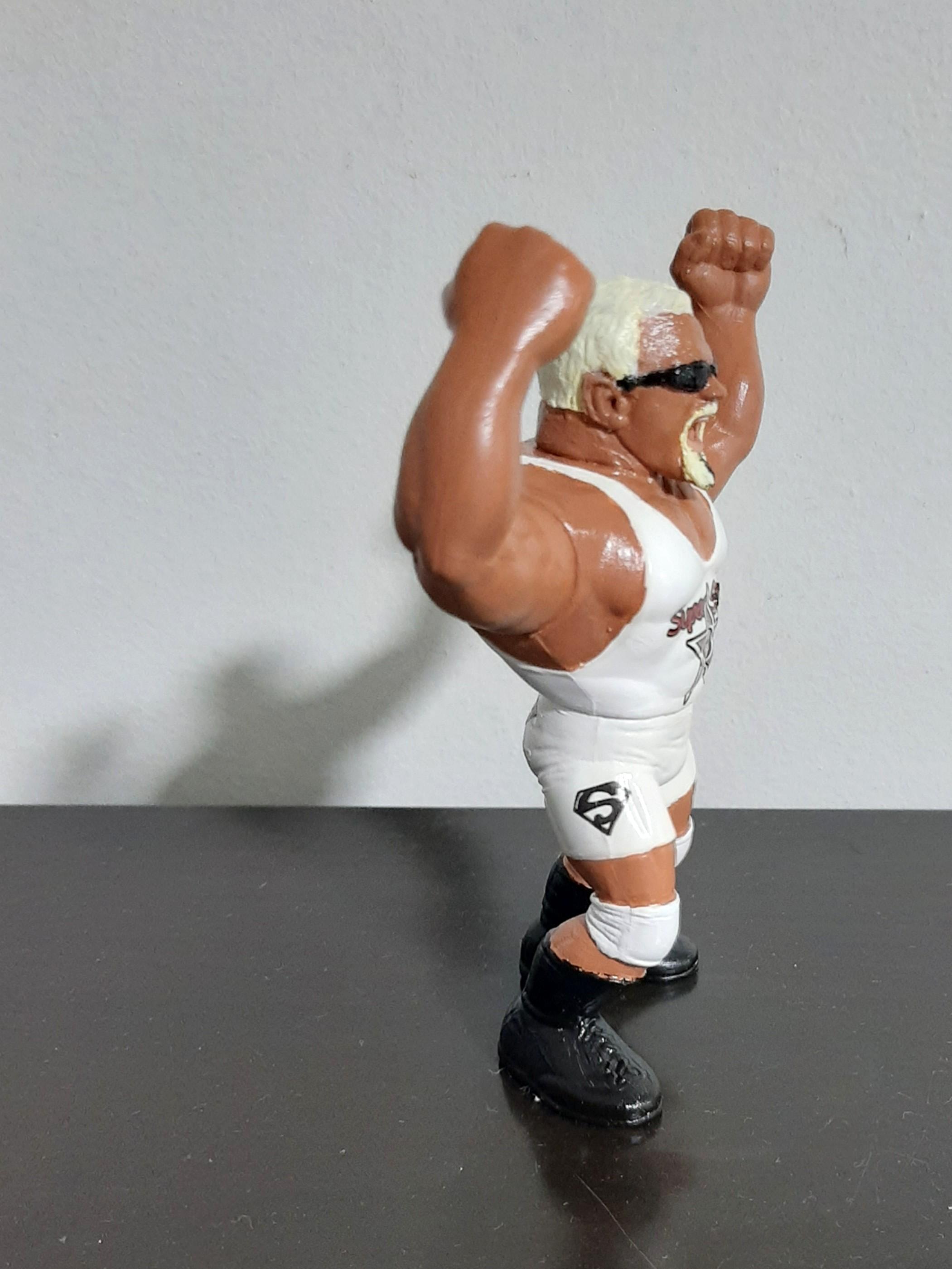 Custom WWF Big Poppa Pump Scott Steiner, Toys & Games, Bricks ...