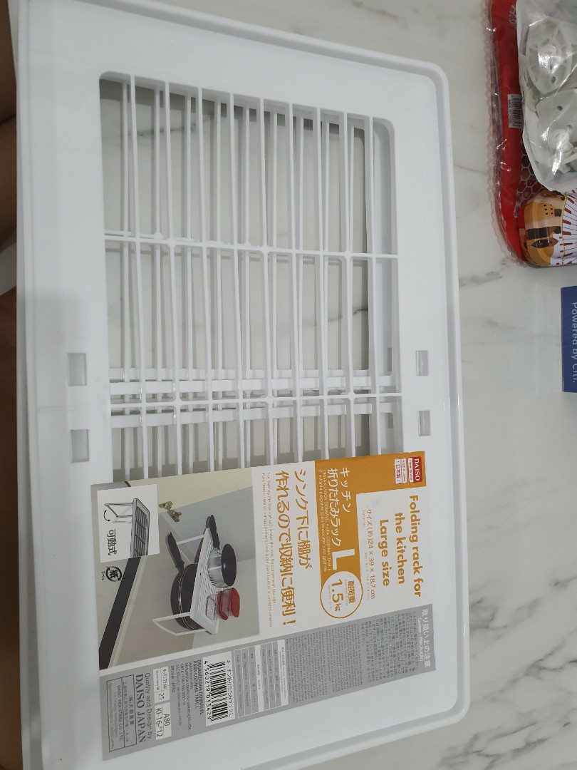 Free blessing - Daiso kitchen folding rack, Furniture & Home Living ...