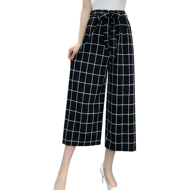 Grid Pants, Women's Fashion, Bottoms, Other Bottoms on Carousell