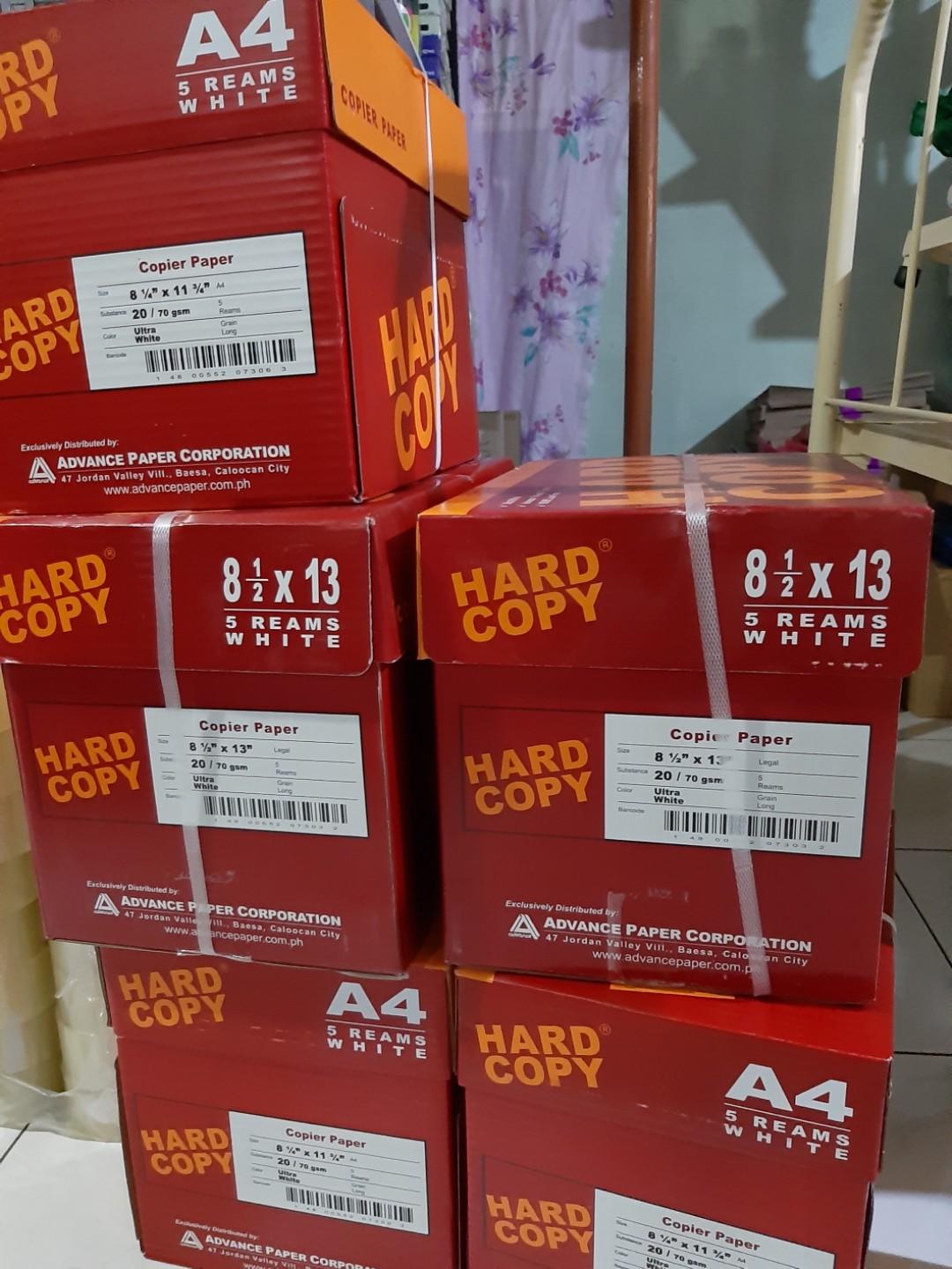 Hard Copy Bond Paper (70 gsm), Hobbies & Toys, Stationary & Craft ...
