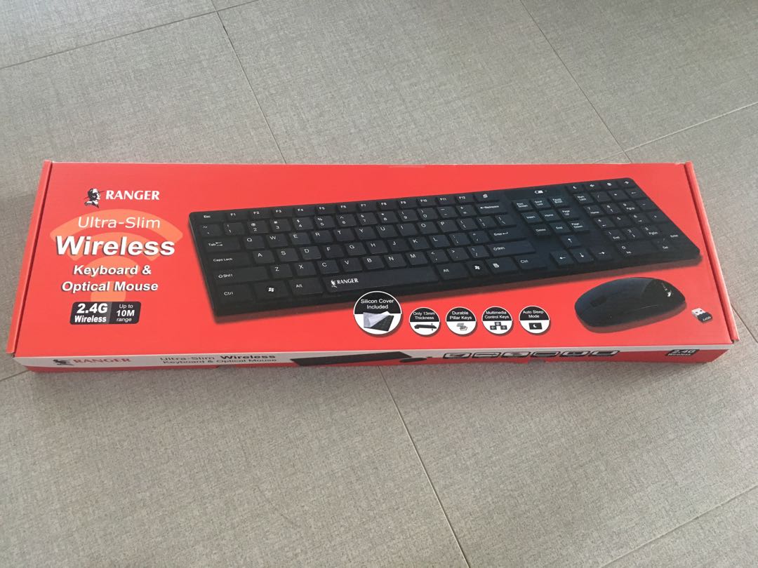 Ranger Ultra Slim Wireless Keyboard & Optical Mouse, Computers & Tech ...