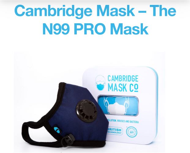 Reusable N99 (> N95) Cambridge masks, Health & Nutrition, Face Masks ...