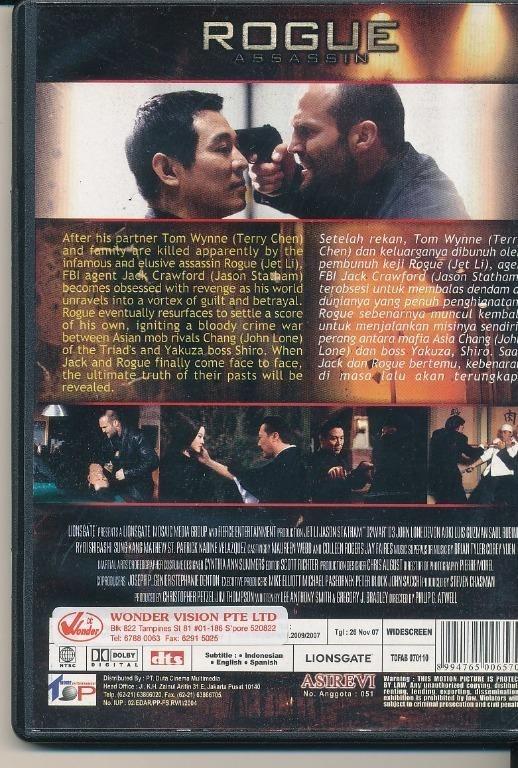 Rogue Assassin aka War (Jet Li / Jason Statham) M18 (DVD) *, TV & Home ...