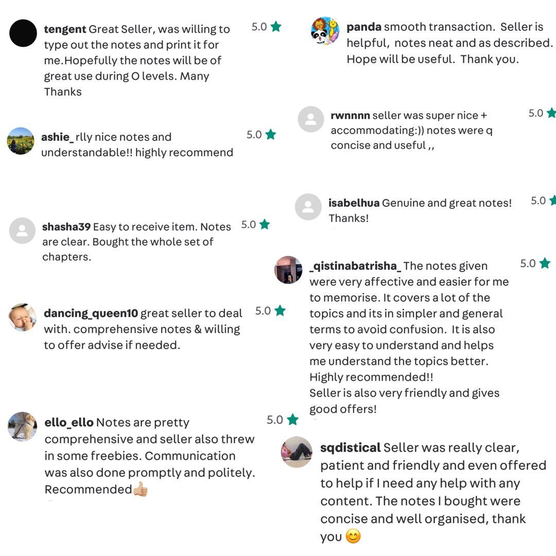 [sold 800+] Sec 3/4 Notes (bestselling with many orders and positive ...