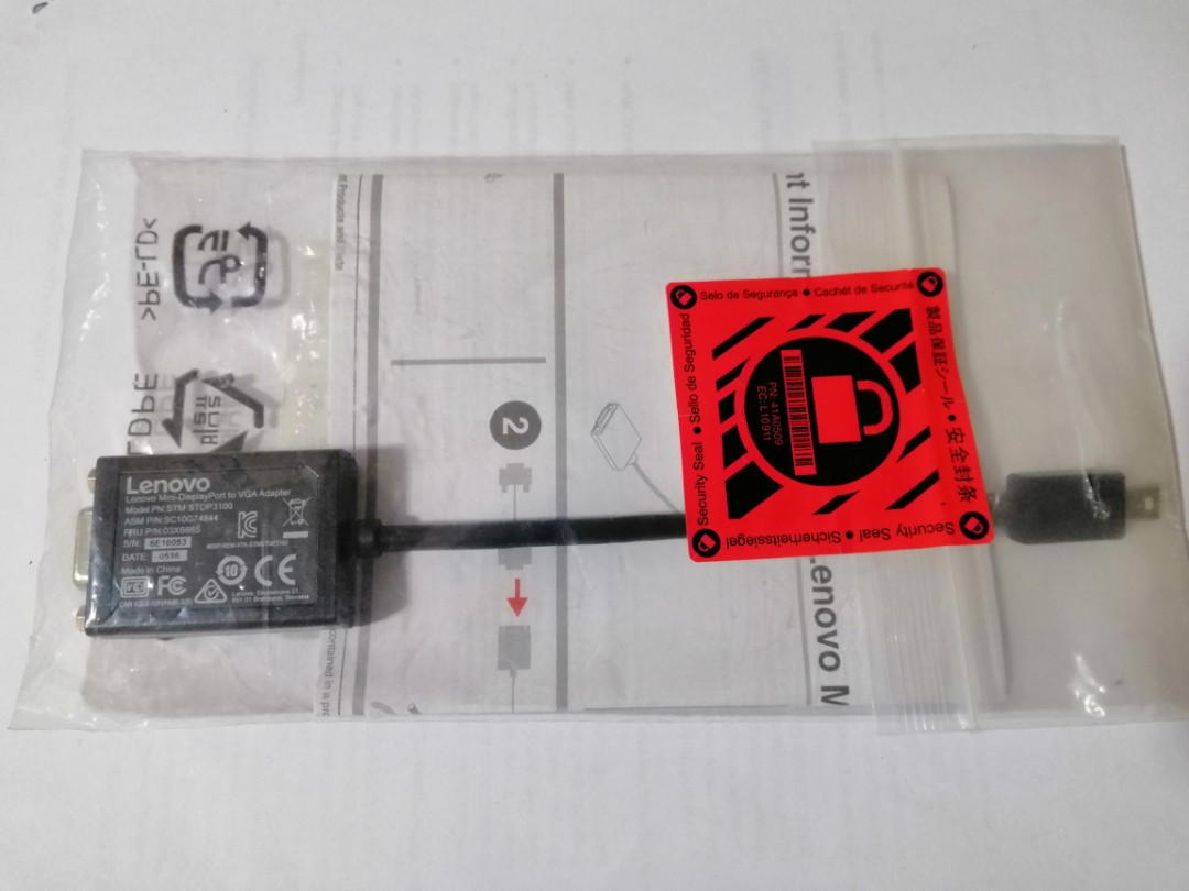 Thinkpad Onelink + VGA/RJ45 Adapter/ Lenovo miniDisplayPort-VGA Adapter ...