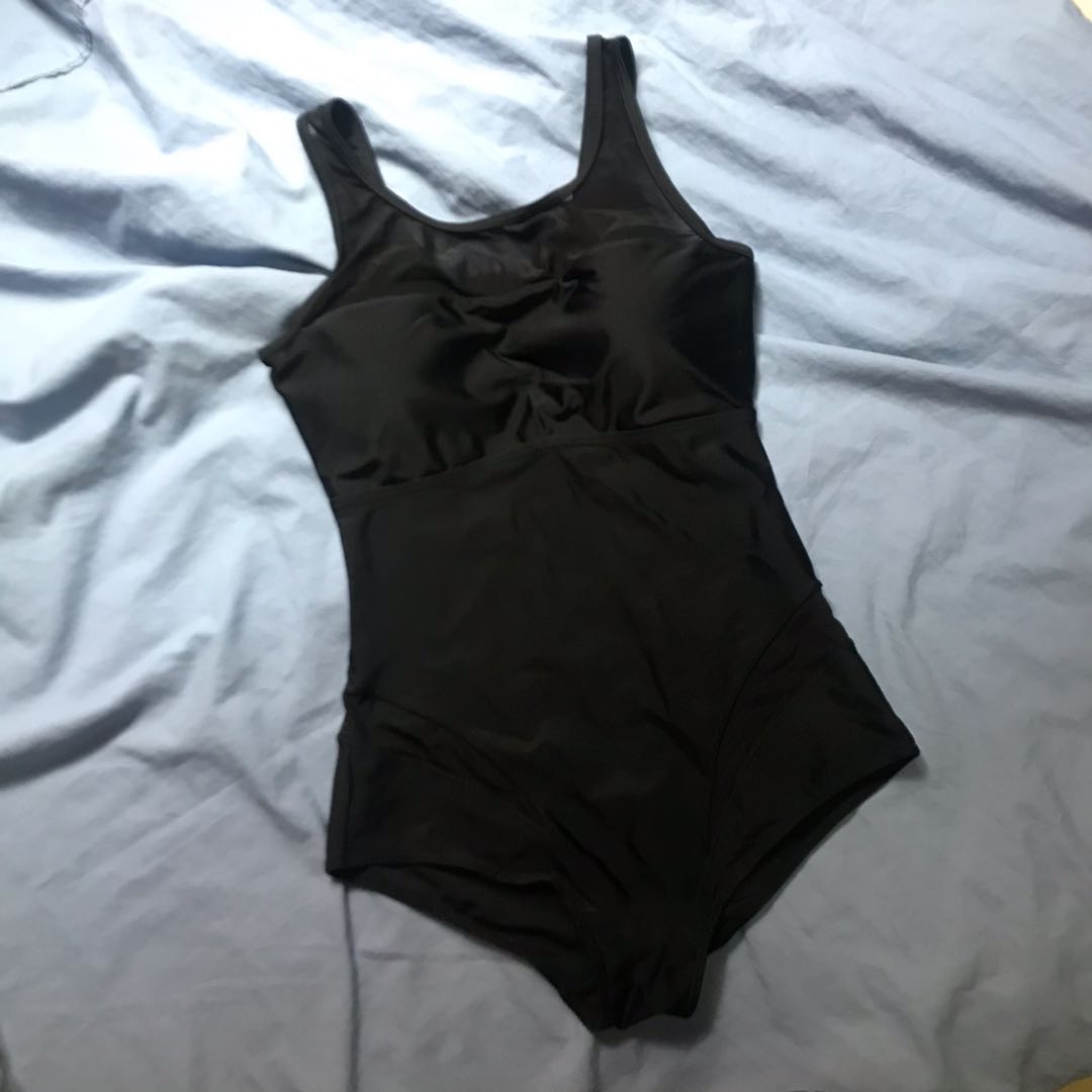 Black mesh one piece swimsuit, Men's Fashion, Activewear on Carousell