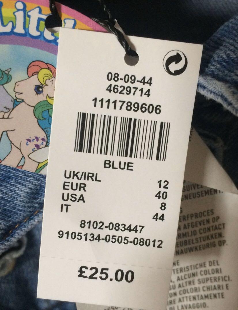 BNWOT Primark My Little Pony Vintage Denim Jacket, Women's Fashion ...