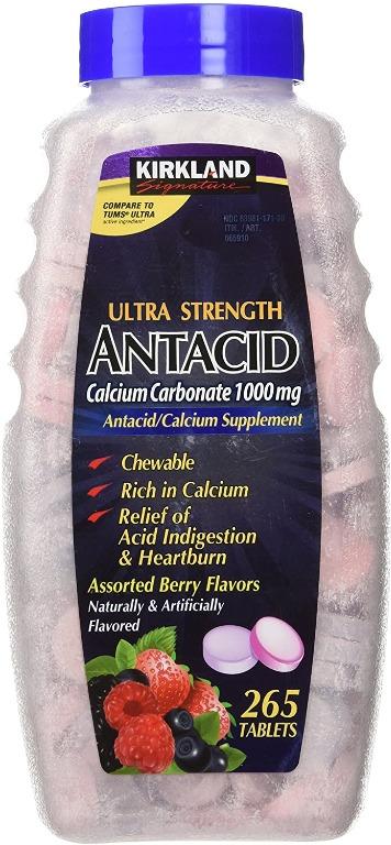 Kirkland Signature Ultra Strength 1000mg Antacid (265 Tablets), Beauty ...