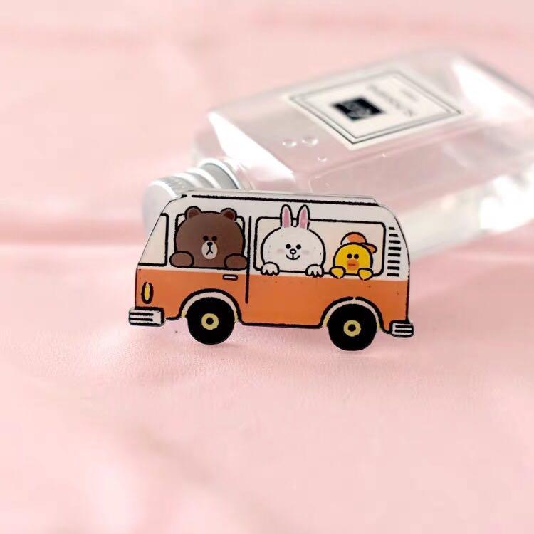 Cony & Brown Line Friends Pins, Everything Else on Carousell