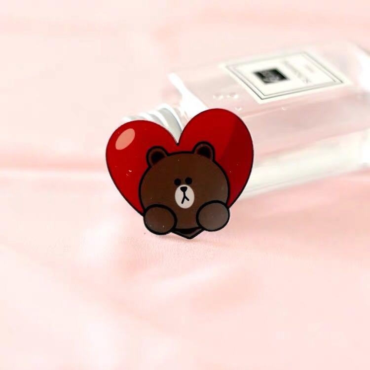 Cony & Brown Line Friends Pins, Everything Else on Carousell