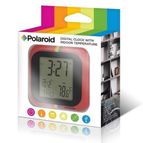 Polaroid Digital Clock with Indoor Temp, Furniture & Home Living, Home ...