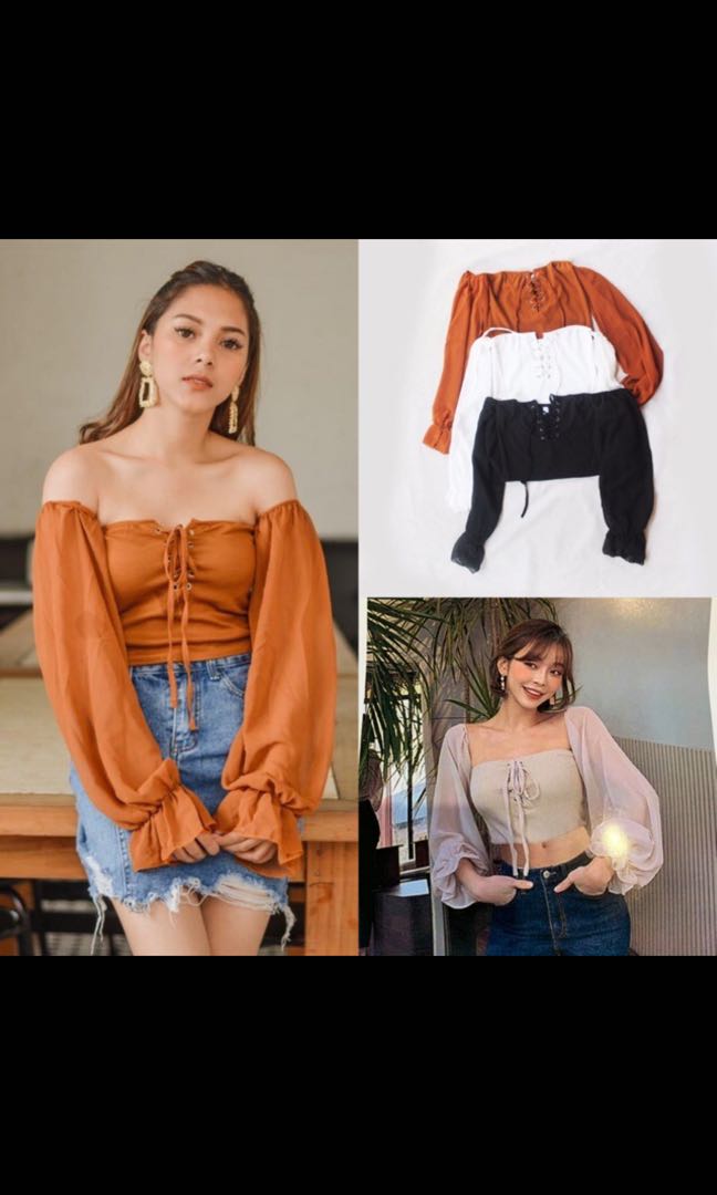 Sabrina bkk, Fesyen Wanita, Pakaian Wanita, Atasan di Carousell