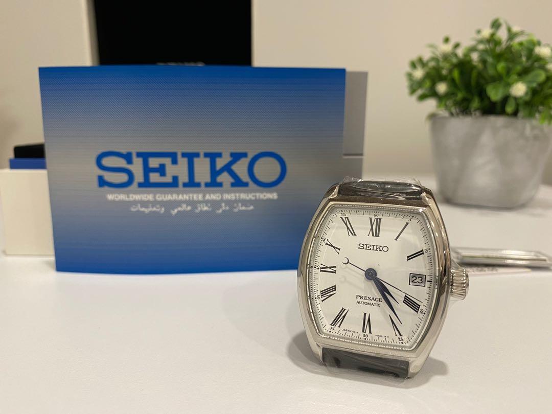 Seiko presage white enamel crescent Roman watch, Men's Fashion, Watches ...