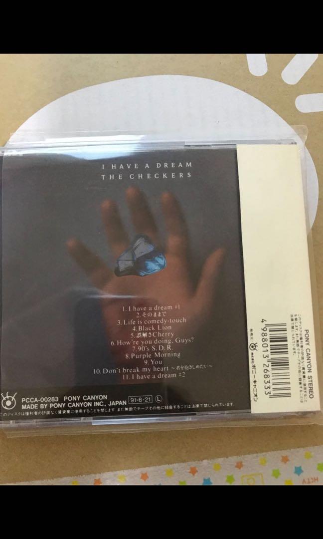The Checkers I Have A Dream 91年靚聲舊版 PONY CANYON CD極新淨 98%新, 興趣及遊戲, 音樂、樂器 & 配件, 音樂與媒體 - CD 及 DVD ...