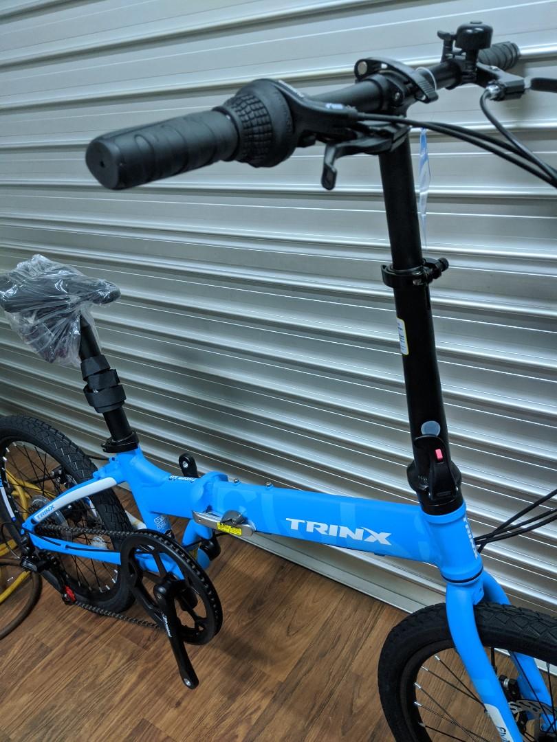 Trinx Flybird 1.0 Foldable Bike 20" (Blue), Sports Equipment, Bicycles ...