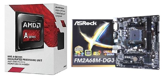 AMD A8 7680 Processor and ASROCK FM2A68M-DG3+ Motherboard Bundle ...