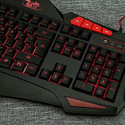BAKTH Gaming Keyboard and Mouse Sets - BAKTH 3 Cool Colors LED Backlit ...