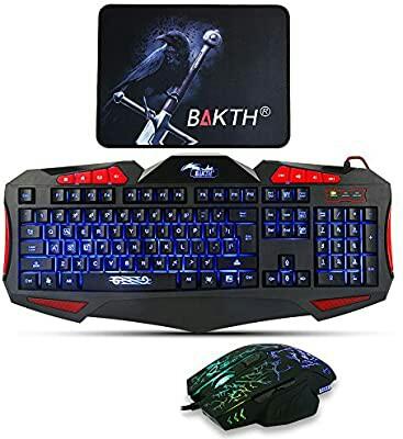 BAKTH Gaming Keyboard and Mouse Sets - BAKTH 3 Cool Colors LED Backlit ...
