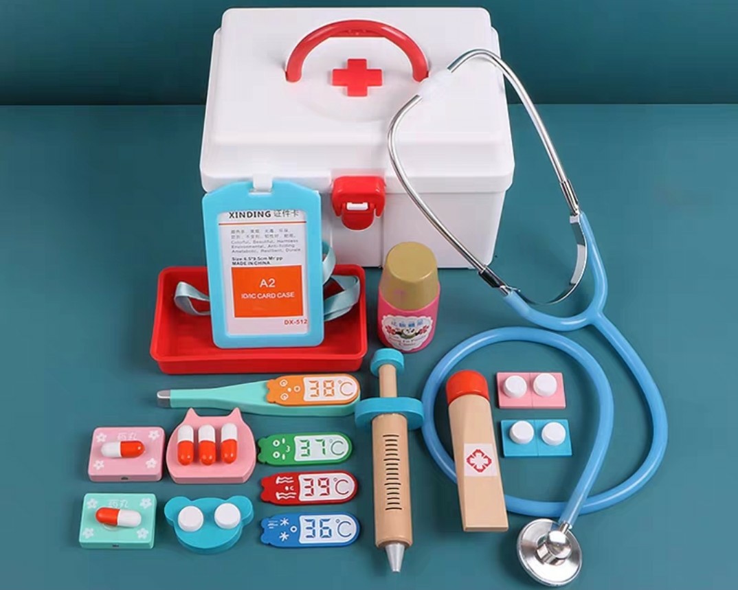 Doctor Nurse Make Believe Wooden Toy Kit Set, Hobbies & Toys, Toys ...