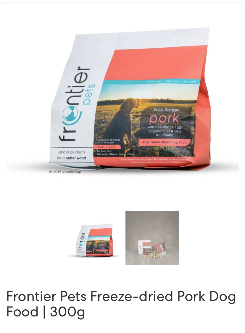 Frontier Pets Freeze-Dried Pork Dog Food 300g, Pet Supplies, For Dogs ...