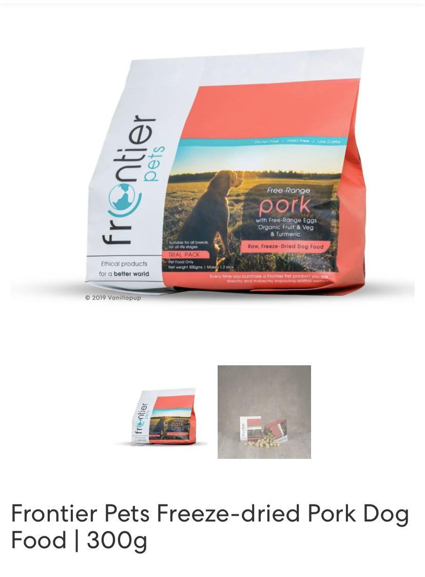 Frontier Pets Freeze-Dried Pork Dog Food 300g, Pet Supplies, For Dogs ...